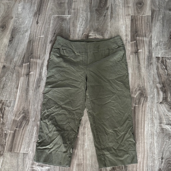 Zac & Rachel | Pants & Jumpsuits | Zac Rachel Forest Green Capris ...